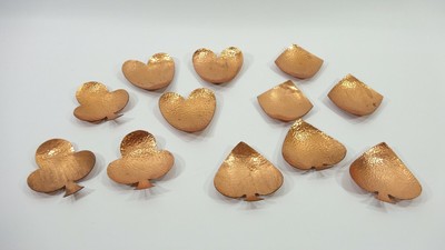 Vintage? Copper Playing Card Suit Hammered Bowls | eBay