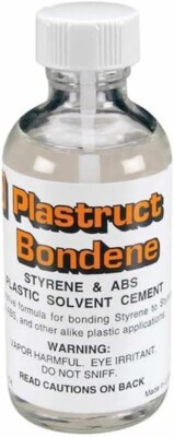 Bondene Liquid Glue Cement for Styrene & ABS Plastic Models 2 oz. Btl ...