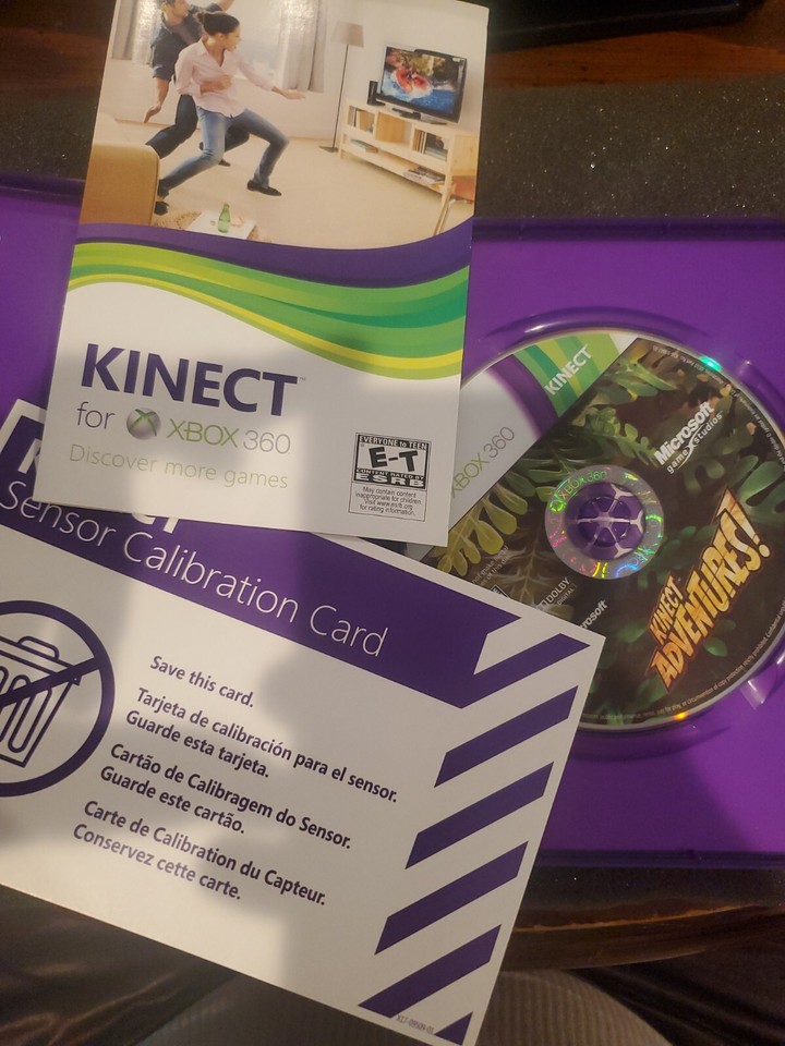 Kinect Adventures (Xbox 360, 2010) COMPLETE WITH SENSOR CALIBRATION ...