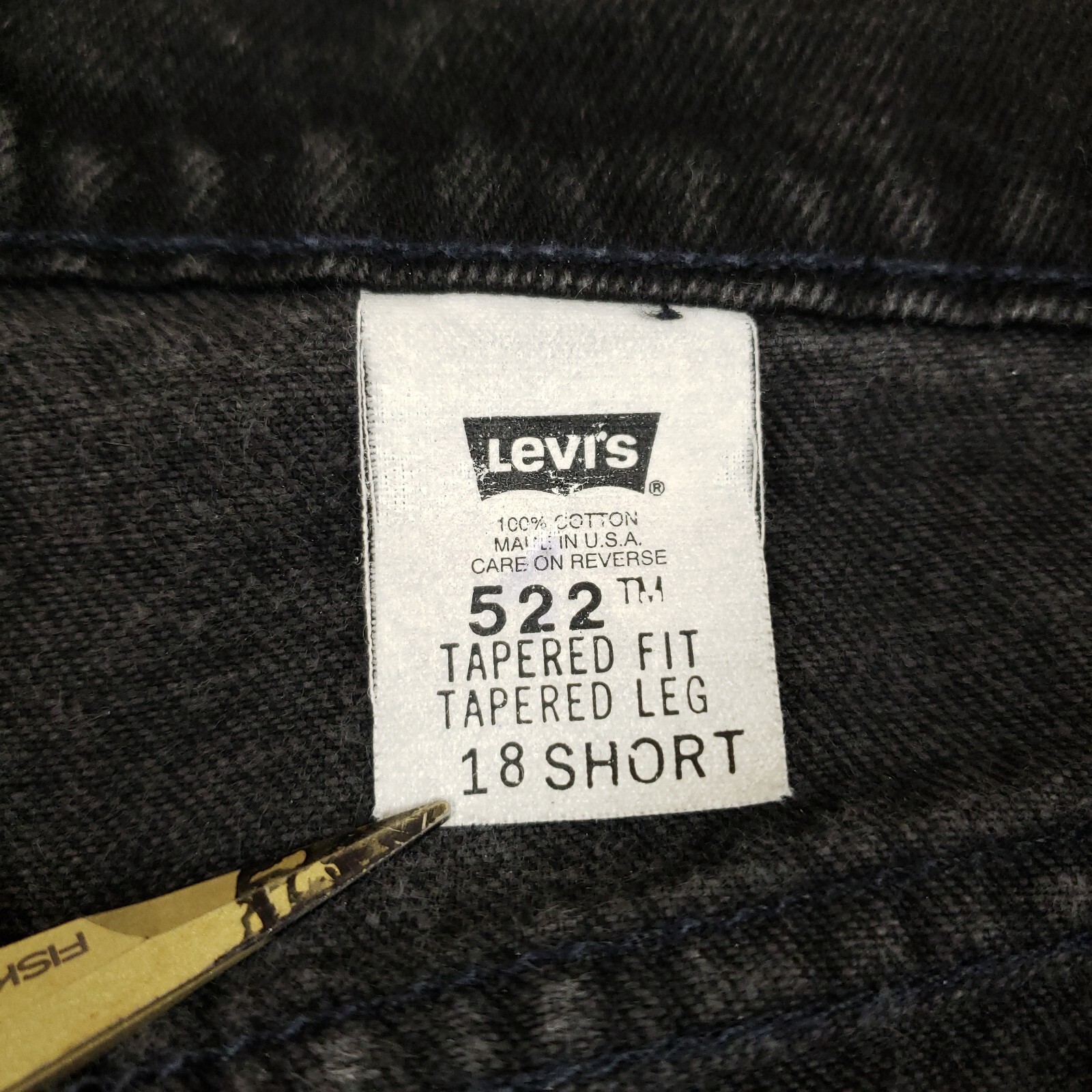 Levis 522 Crop Jeans Womens Tapered Fit Tapered Leg Mom Jean Black 18 ...