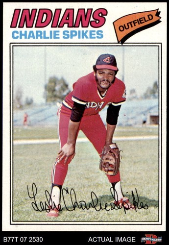 1977 Topps #168 Charlie Spikes Indians 7 - NM | eBay