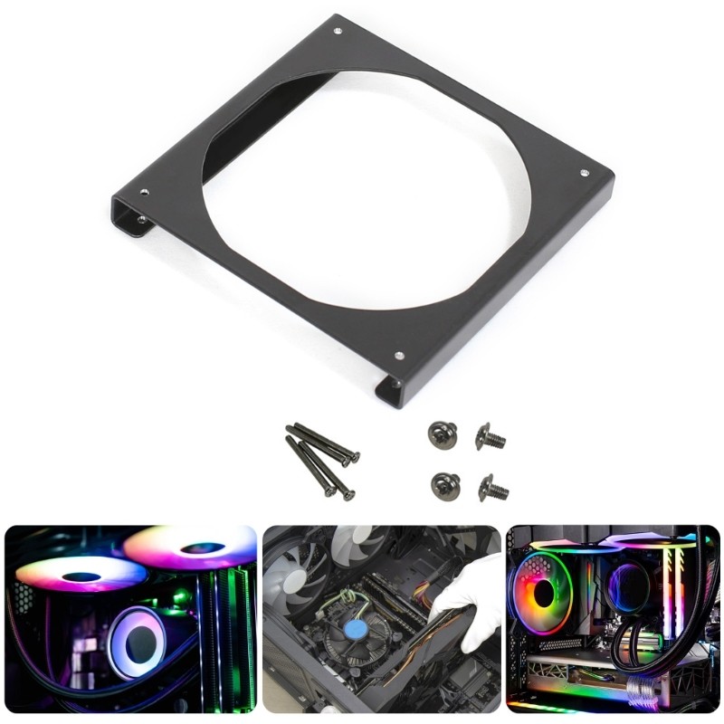 Case Fan Bracket 12cm Galvanized Steel PC Fan Cooling Bracket Enhances ...