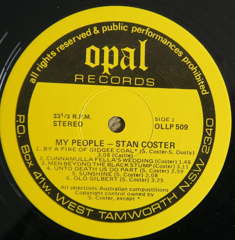 Stan Coster My People Australia pressing 12'' vinyl Lp 1979 country | eBay