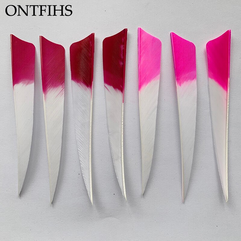 36Pcs 5Inch Shield Cut Fletching Arrow Feathers Gradient Turkey Feather ...