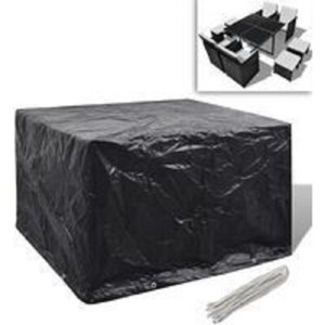Outdoor Square Table Cover - Durable, Waterproof & Washable Black ...