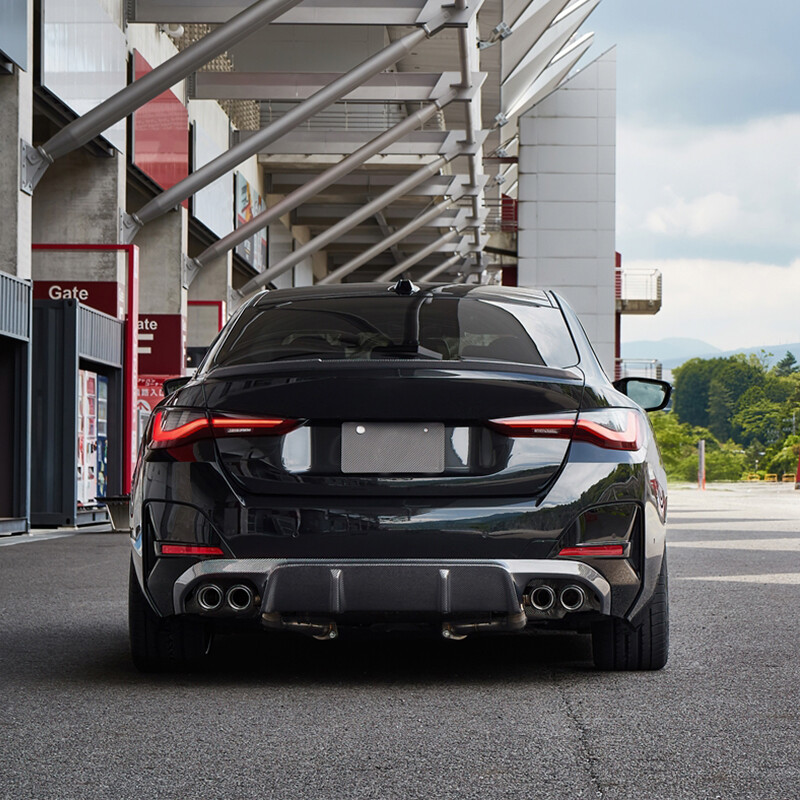 Fits BMW G26 M440i 440i 430i 2021UP REAL CARBON Rear Bumper Diffuser ...
