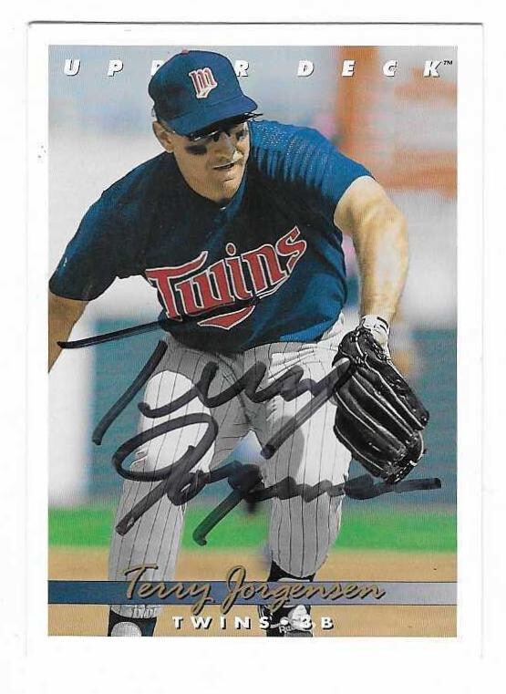 TERRY JORGENSEN 1993 UPPER DECK AUTOGRAPHED SIGNED # 697 MINNESOTA ...