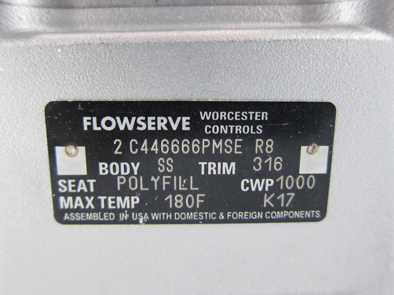 NEW Worcester Controls Flowserve C44 2” Stainless Valve 2 C446666PMSE ...