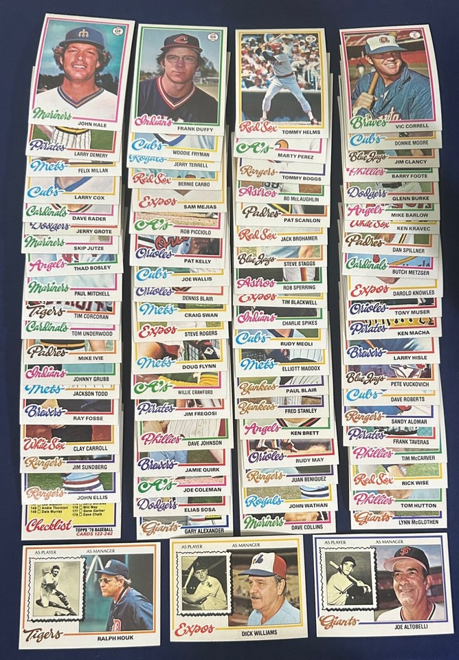 RAZOR SHARP PACK FRESH LOT 1978 TOPPS BASEBALL 400 CARDS TWO STARTER ...
