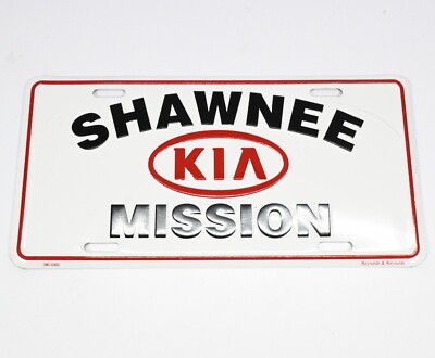 VTG Metal License Plate Advertising (SHAWNEE MISSION KIA) (INV2) | eBay