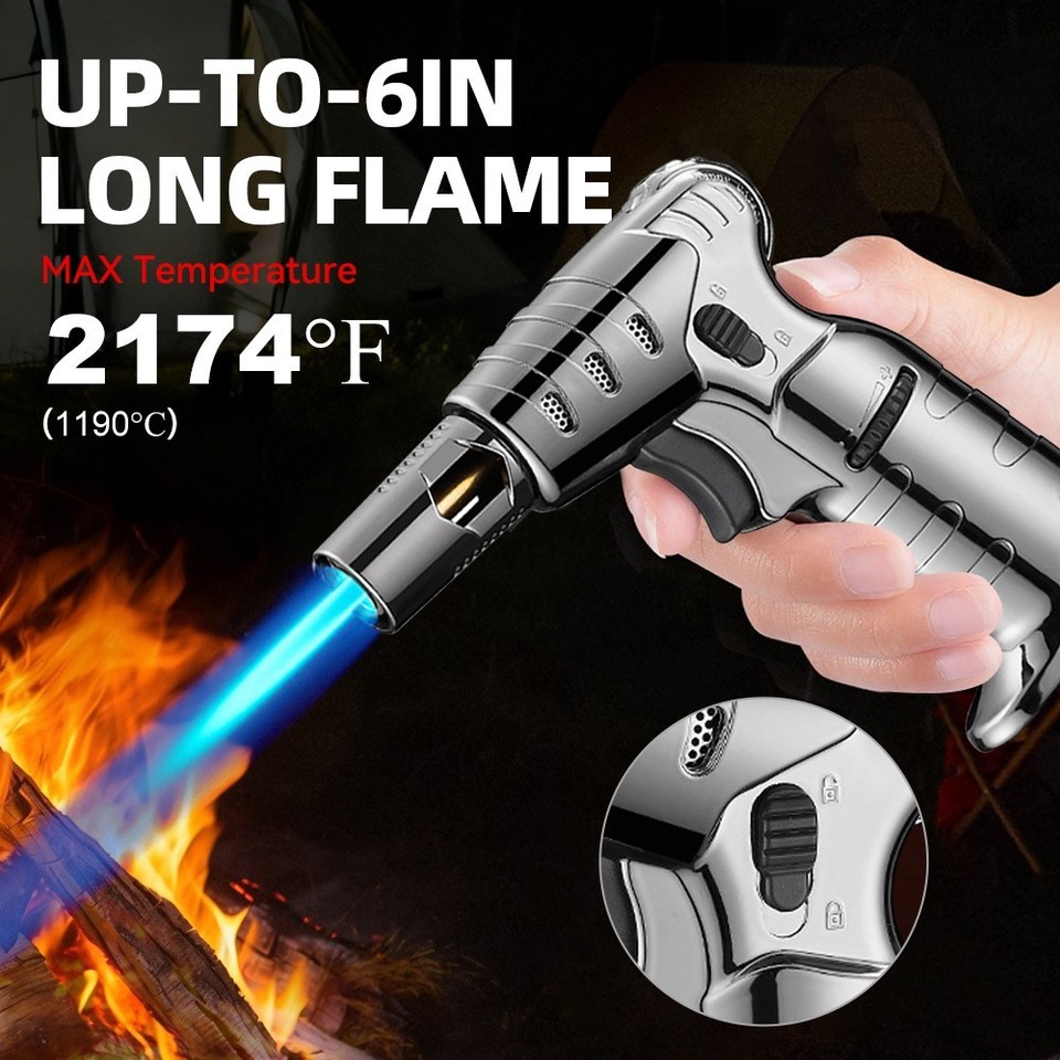 Yaesina Huge-flame Butane Torch Lighter with Safety Flame Lock (Without ...
