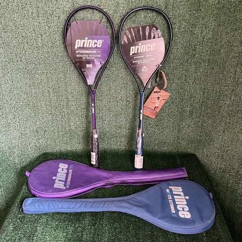 (2) Vintage Prince Squash Racquets- Extender series never used - string ...
