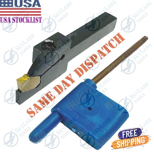 New Lathe 8mm Indexable Grooving Parting Cut Off Tool Holder Insert ...