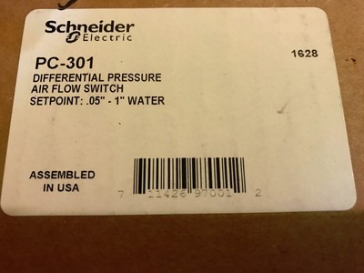 Schneider Electric PC-301 Two-Position Air Flow Pressure Switch | eBay