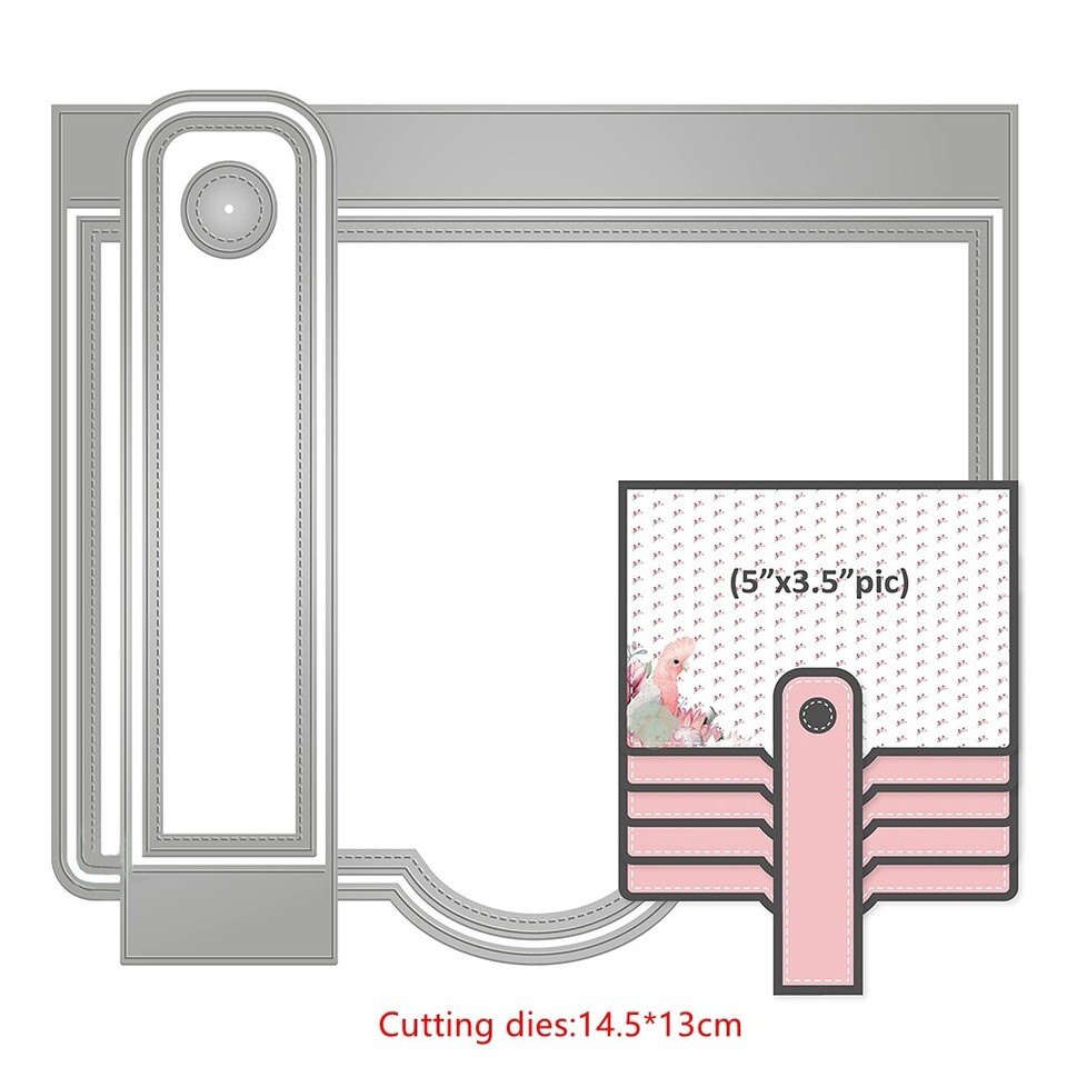 Fold Frame Metal Cutting Dies Stencils For DIY Scrapbooking Craft Card ...