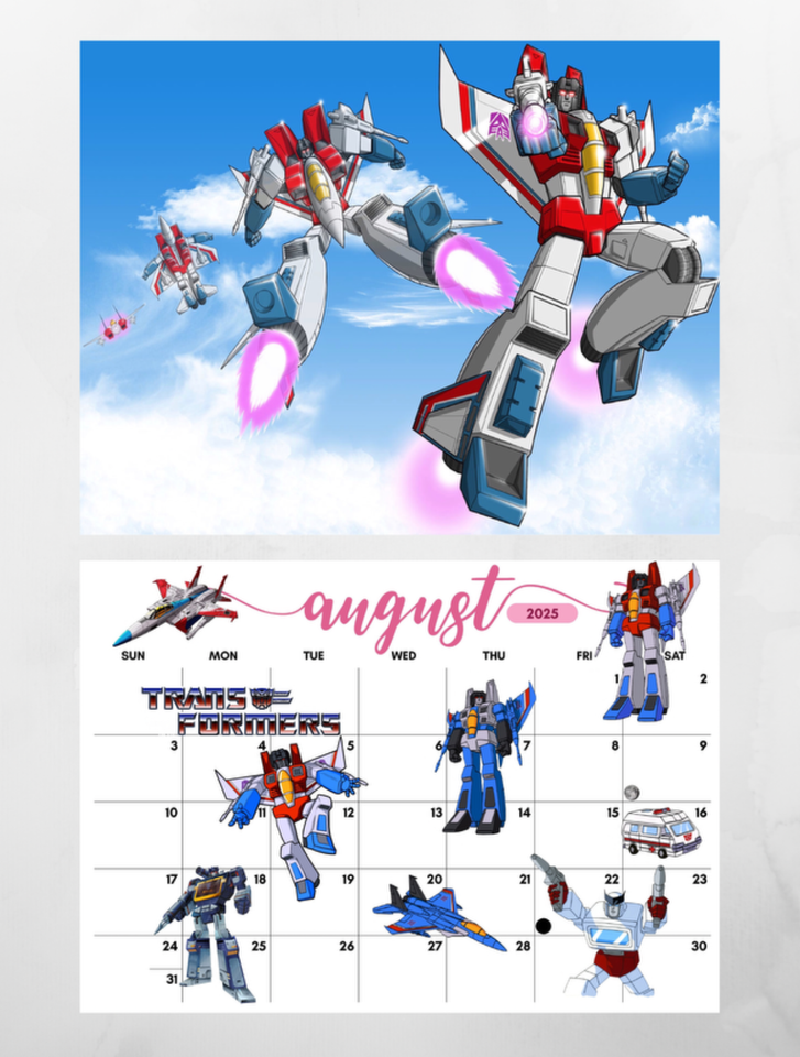 Transformers G1 Wall Calendar 2026 | eBay