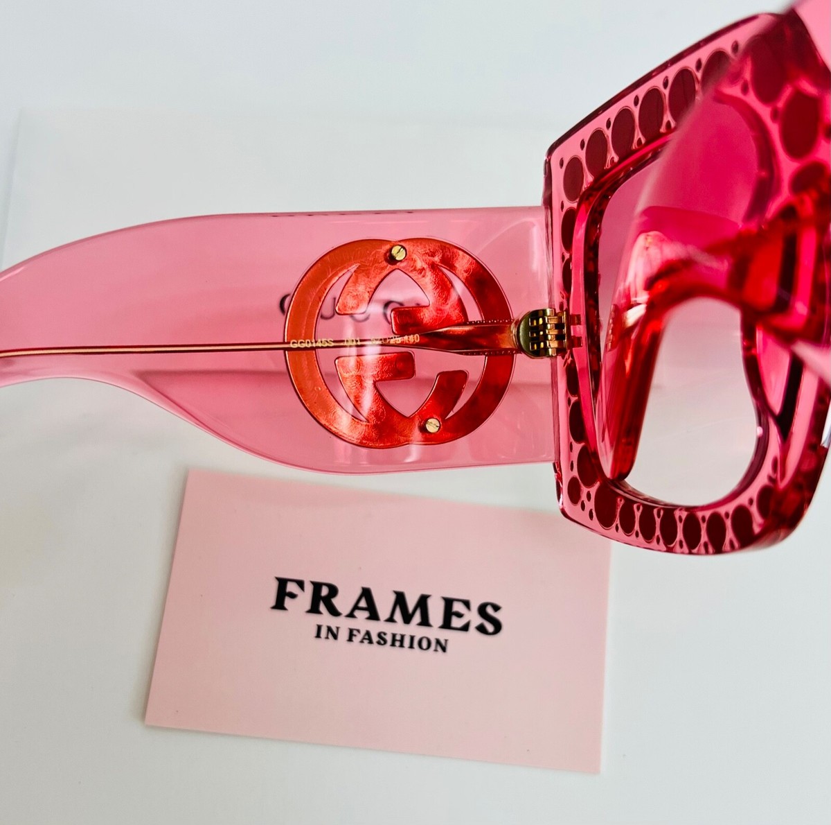 Gucci GG0145S 001 Women's Sunglasses - Transparent Pink for Gucci GG0145S 001 Women's Sunglasses - Transparent Pink for