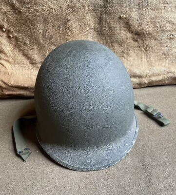 WWII WW2 Original M1 Military Army Helmet Front Seam & Westinghouse ...