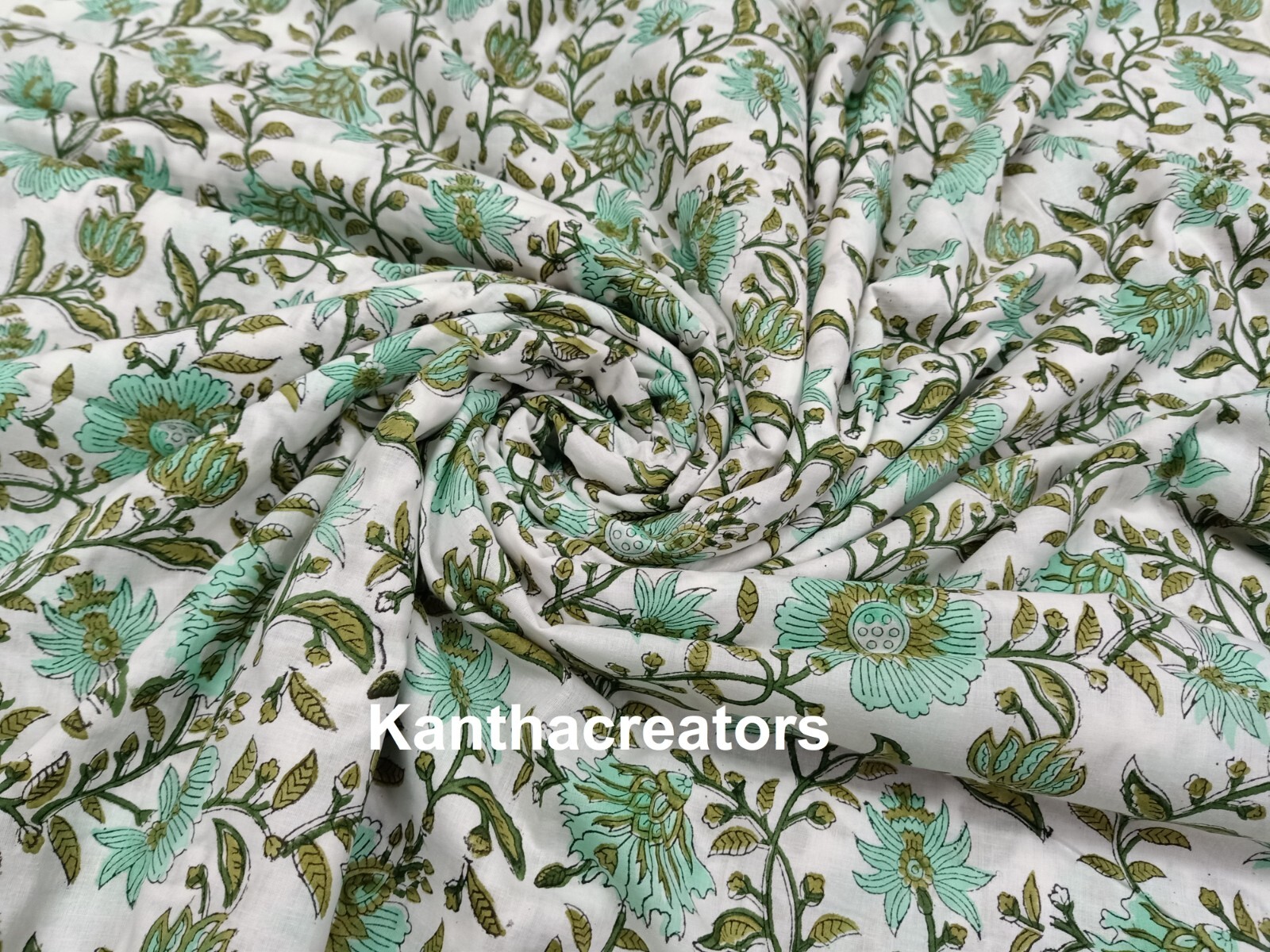 New Floral Sanganeri Print Fabric Pure Cotton Soft Voile Fabric Garment ...
