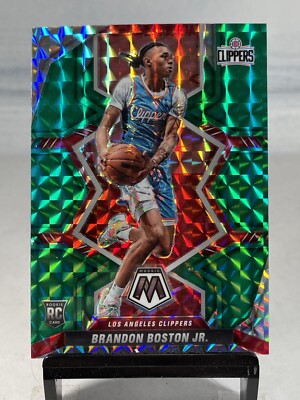 2021-22 Panini Mosaic Brandon Boston Jr. #235 Green Mosaic Rookie ...