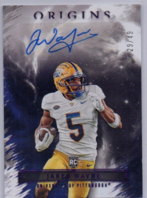 2023 Panini Chronicles Origins JARED WAYNE RC Auto /49 Pittsburgh ...