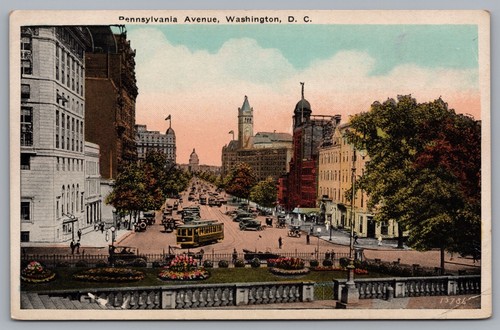 Pennsylvania Ave. Tramway, Old Cars, Street View, Washington DC ...