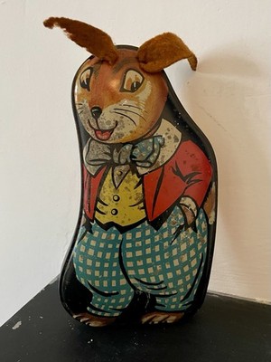 Vintage novelty Easter bunny tin with felt ears / toffee tin | eBay UK