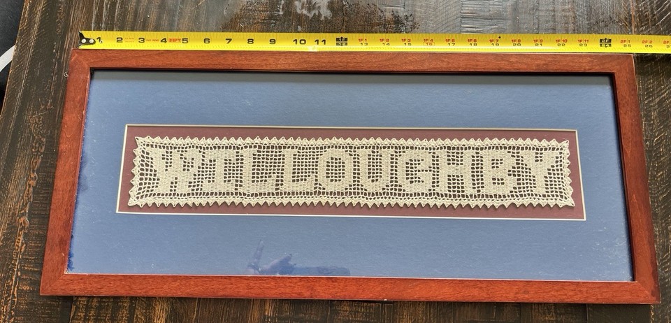 Willoughby Crochet Name Doily, Framed Artwork | eBay