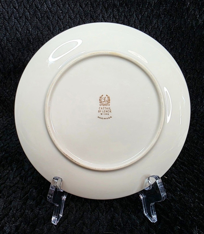 VTG Lenox Cattail China 6 PC Place Setting – Mid-Century Gold Rim ...