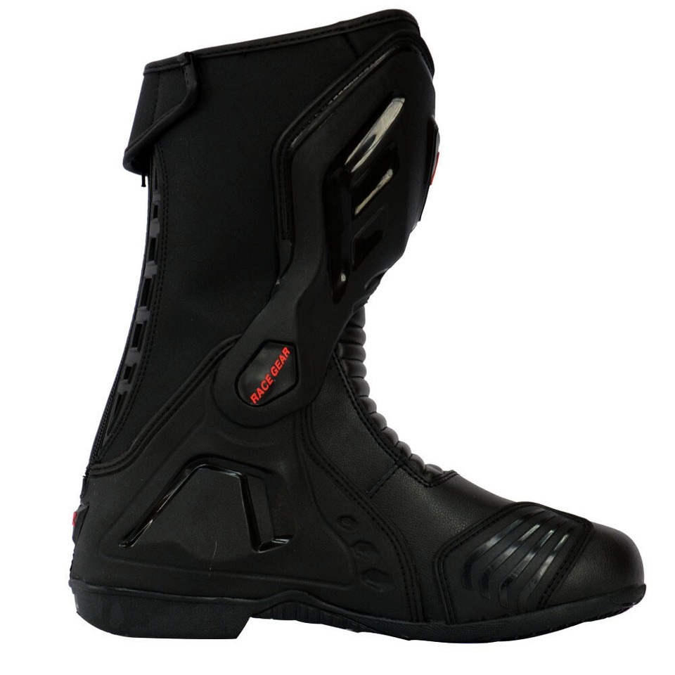 XTRON Full Leather Motorcycle Adventure Long Motorbike Toe Protect ...