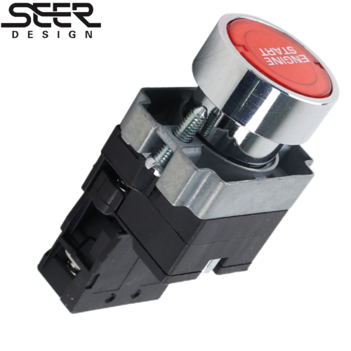 LED Racing Car Engine Power Start 12V10A Push Button Ignition Red ...