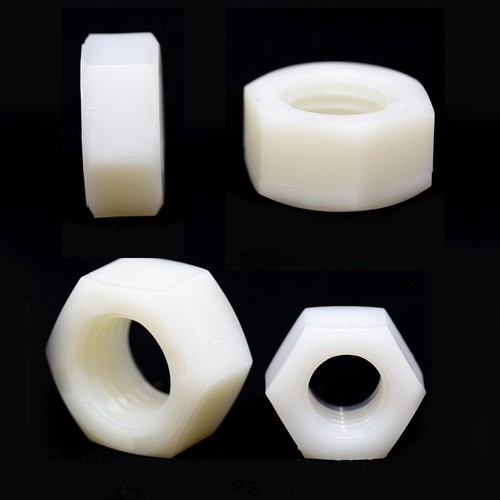 WHITE PLASTIC HEX FULL NUTS NYLON HEXAGON NUTS M4 M5 M6 M8 M10 M12 M16 | eBay