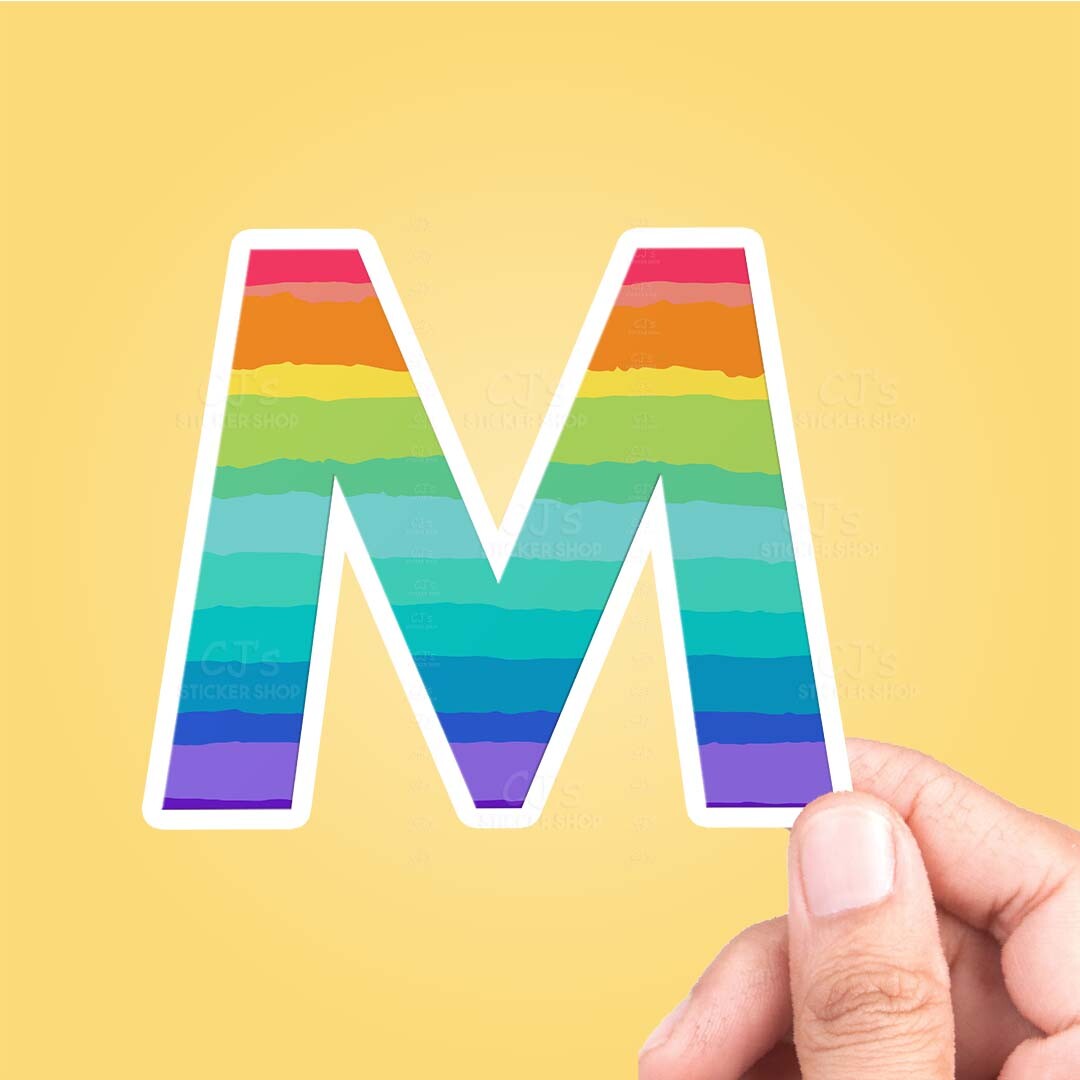 The Letter M In Rainbow