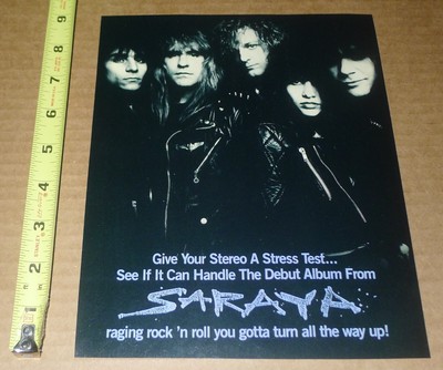 SARAYA 1st Album PRINT AD Hard Rock 1989 Hair Metal AOR glam 80'S | eBay