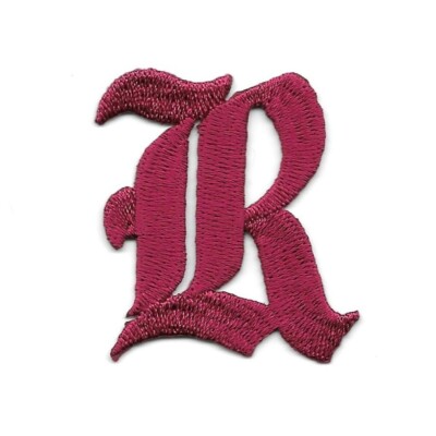 Maroon Old English Letter R Patch 2" Embroidered Cut out Iron on Sew on ...