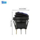 6X M1 Blue LED Light 12V 20A Car Auto Boat Round Rocker WATERPROOF ...