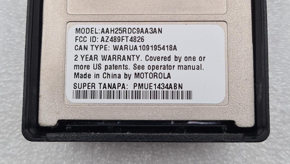 MOTOROLA HT750 HANDIE-TALKIE AAH25RDC9AA3AN TANAPA PMUE1434A 7.5V for ...