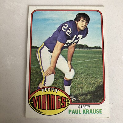 1976 TOPPS PAUL KRAUSE #65 MINNESOTA VIKINGS FOOTBALL CARD | eBay