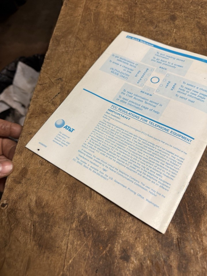 AT&T Telephone Craft Access Terminal Instructions Lineman Tool Manual ...