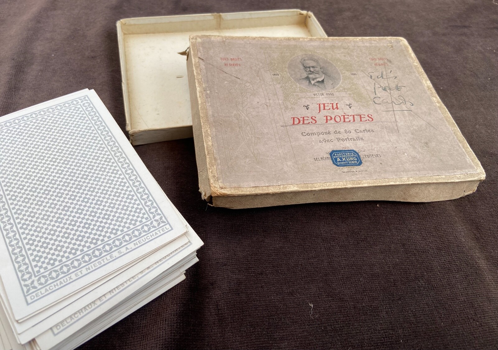 Poetry Card Game c.1910-20 "Jeu Des Poètes" By Delachaux & Nestlé | eBay