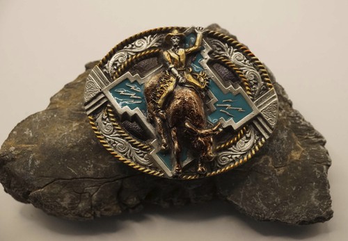 Belt buckle rodeo bullriding - Interchangeable buckle western bull ...