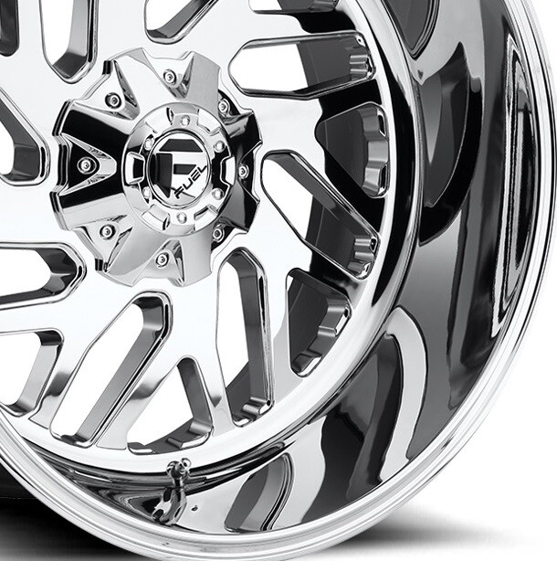 22X12 FUEL TRITON CHROME WHEELS RIMS TIRES 33 12.50 22 MT MUD F-150 ...