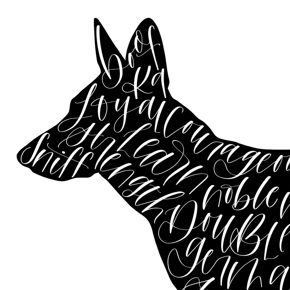 German Shepherd GSD Breed Word Art Print | eBay
