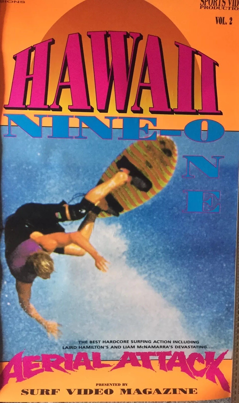 VTG Hawaii Nine One Aerial Attack Surf/Surfing Poster Laird Hamilton ...