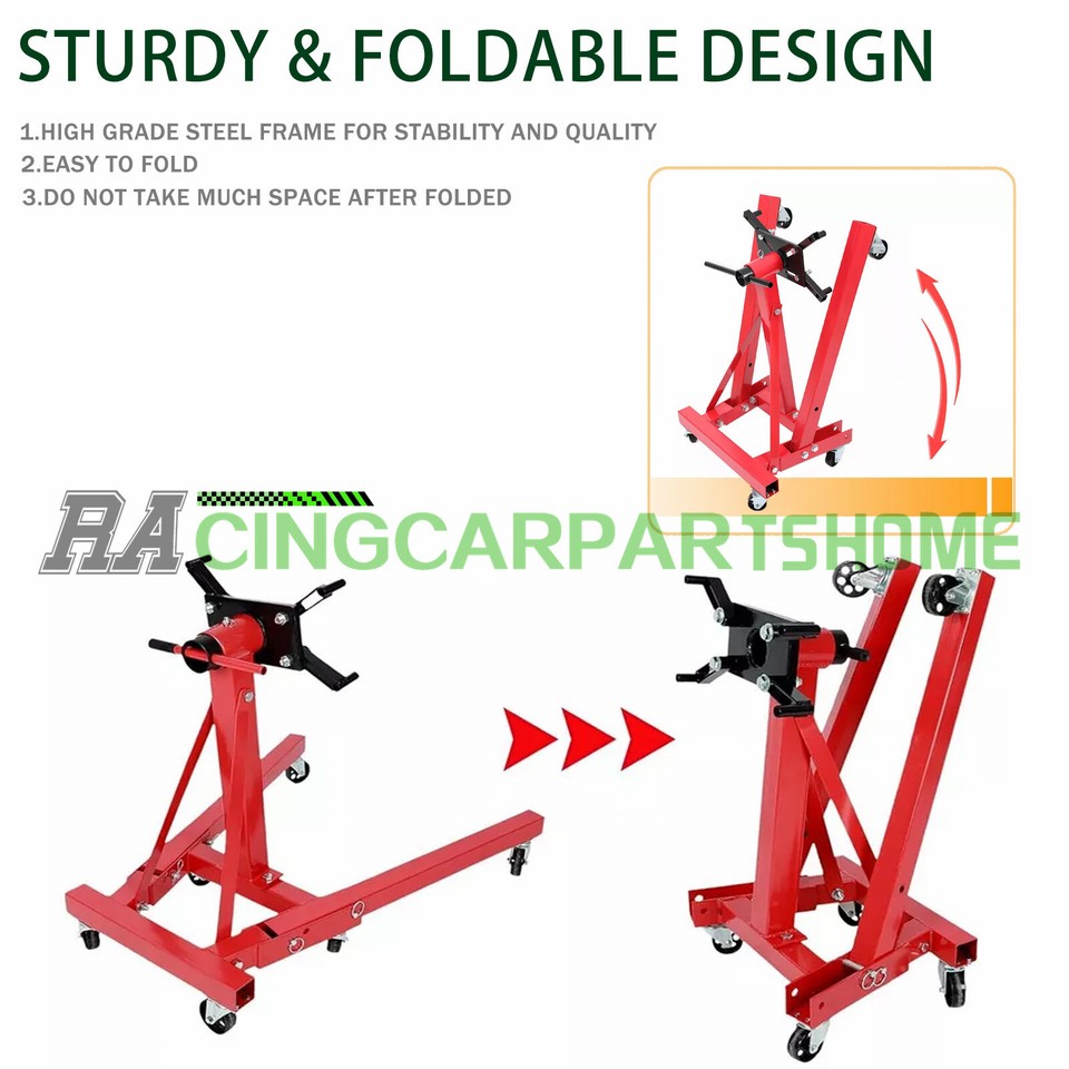 3000 LBS Folding Engine Stand Vehicle Engine Block Stand 360 Degree ...