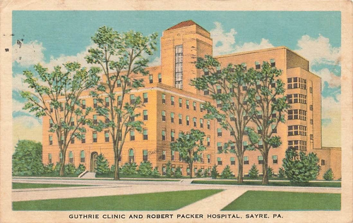 Postcard Guthrie CLinic Robert Packer Hospital Sayre PA NH1 | eBay