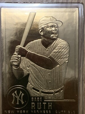 Babe Ruth 1996 Danbury Mint Sealed 22kt Gold Card #30 Yankees HOF (CBMH ...