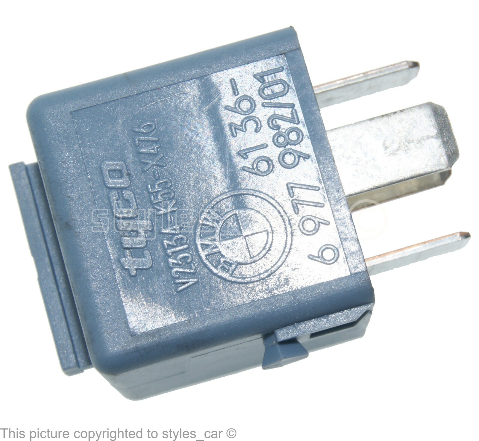 61366977982 Mini TaubenBlau 5 Pin DME Electric Fan Relay Tyco V23134 ...