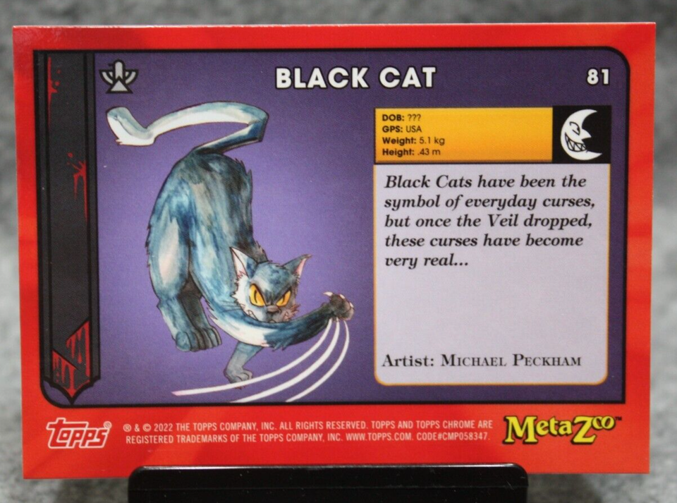 2022 Topps Chrome MetaZoo Black Cat X-Fractor Refractor Parallel #81 | eBay