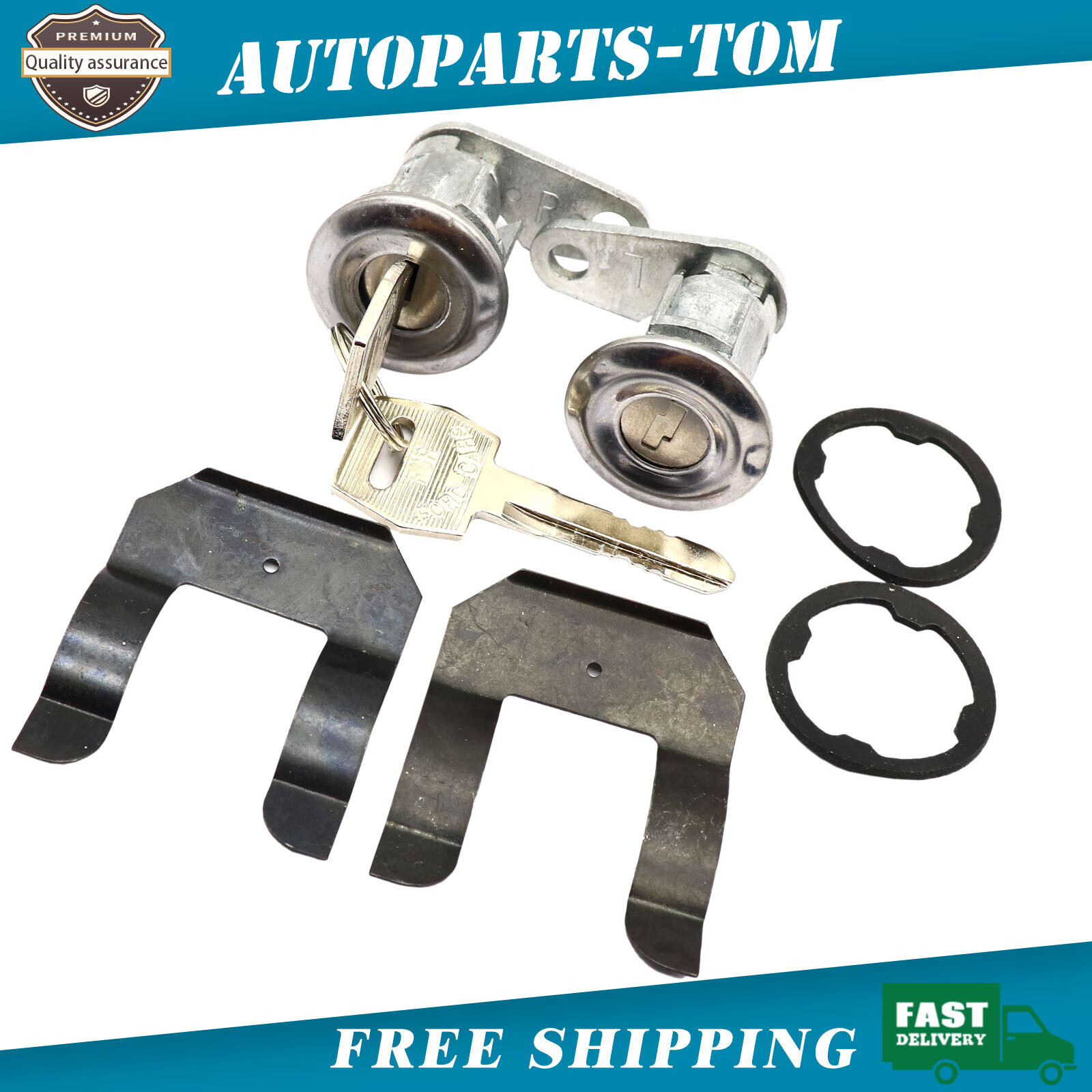 Pair Door Lock Cylinder & Keys For 65-79 Ford F100 F150 F250 F350 ...